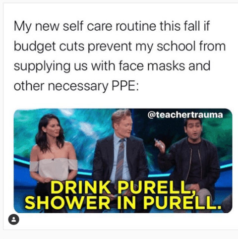 Memes from Teachers About Schools Reopening