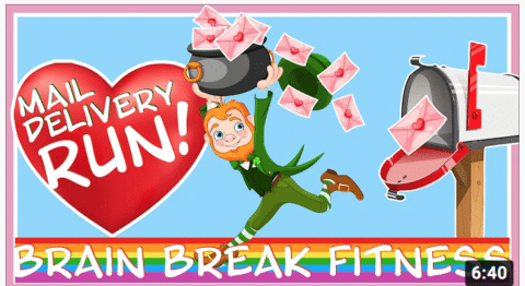 Valentine's Day Brain Break Activities on YouTube