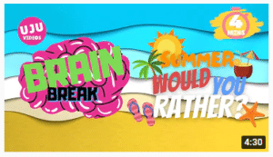 Summer Brain Break Activities on YouTube