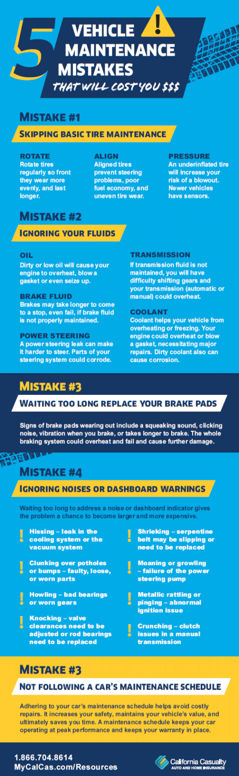 Vehicle Maintenance Mistakes That Will Cost You | California Casualty